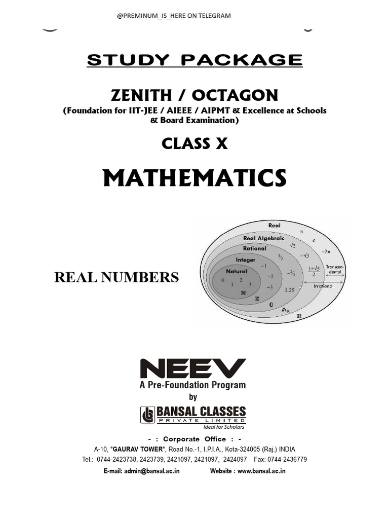 Bansal Classes Mathematics Modules @PREMINUM - IS - BACK | PDF ...