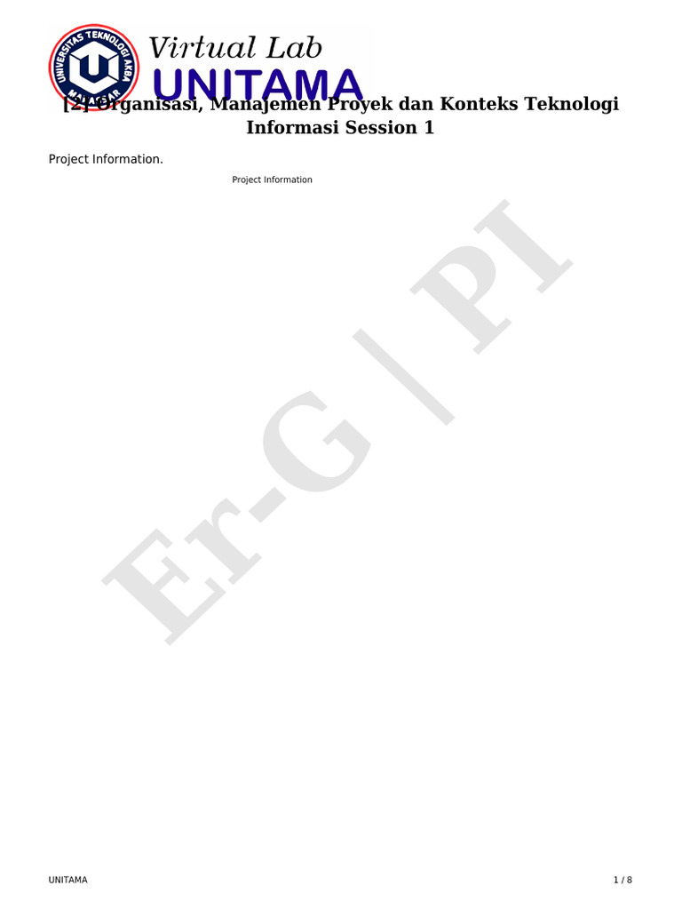 2 Organisasi Manajemen Proyek Dan Konteks Teknologi Informasi Session 1 (1) | PDF