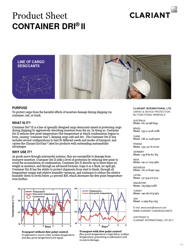 Container-Dri-Specs-2 | PDF | Humidity | Cargo