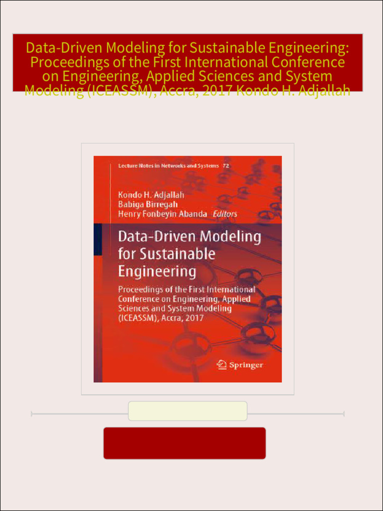 PDF Data-Driven Modeling for Sustainable Engineering: Proceedings of ... PDF Data-Driven Modeling for Sustainable Engineering: Proceedings of ...