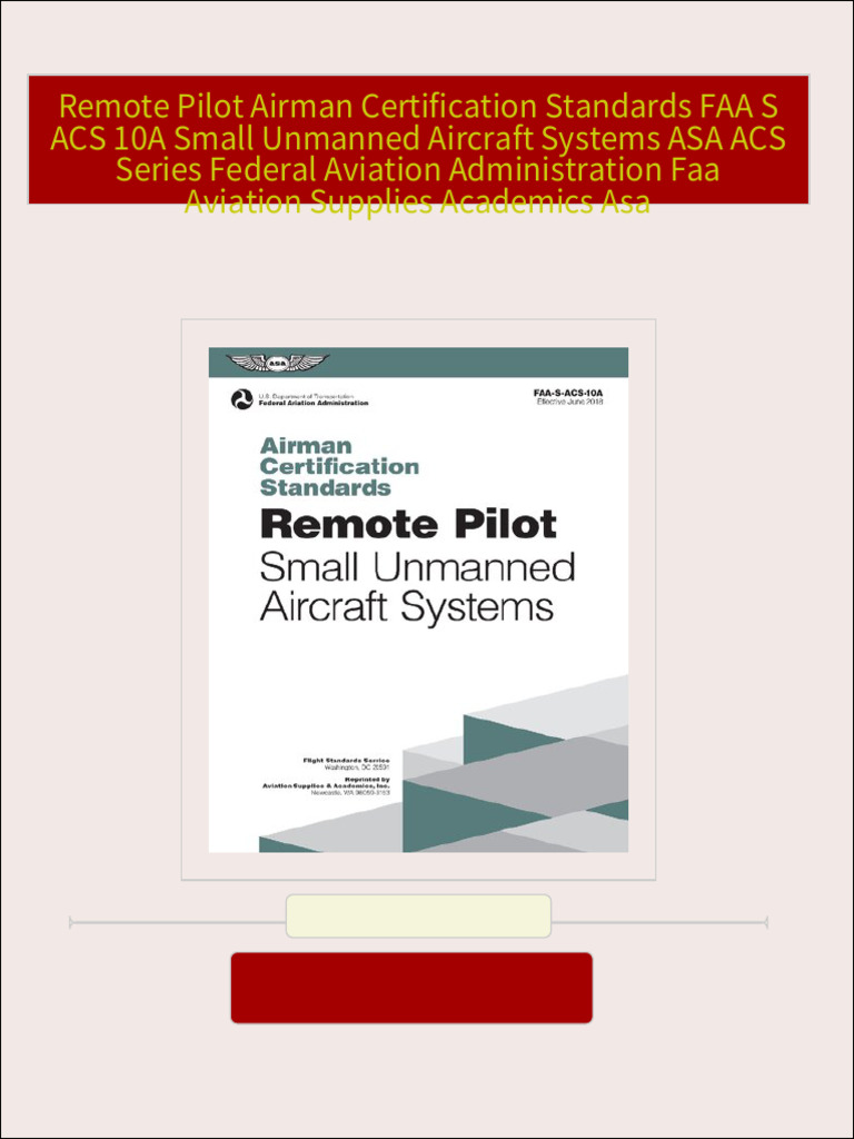 Instant ebooks textbook Remote Pilot Airman Certification Standards FAA ... Instant ebooks textbook Remote Pilot Airman Certification Standards FAA ...
