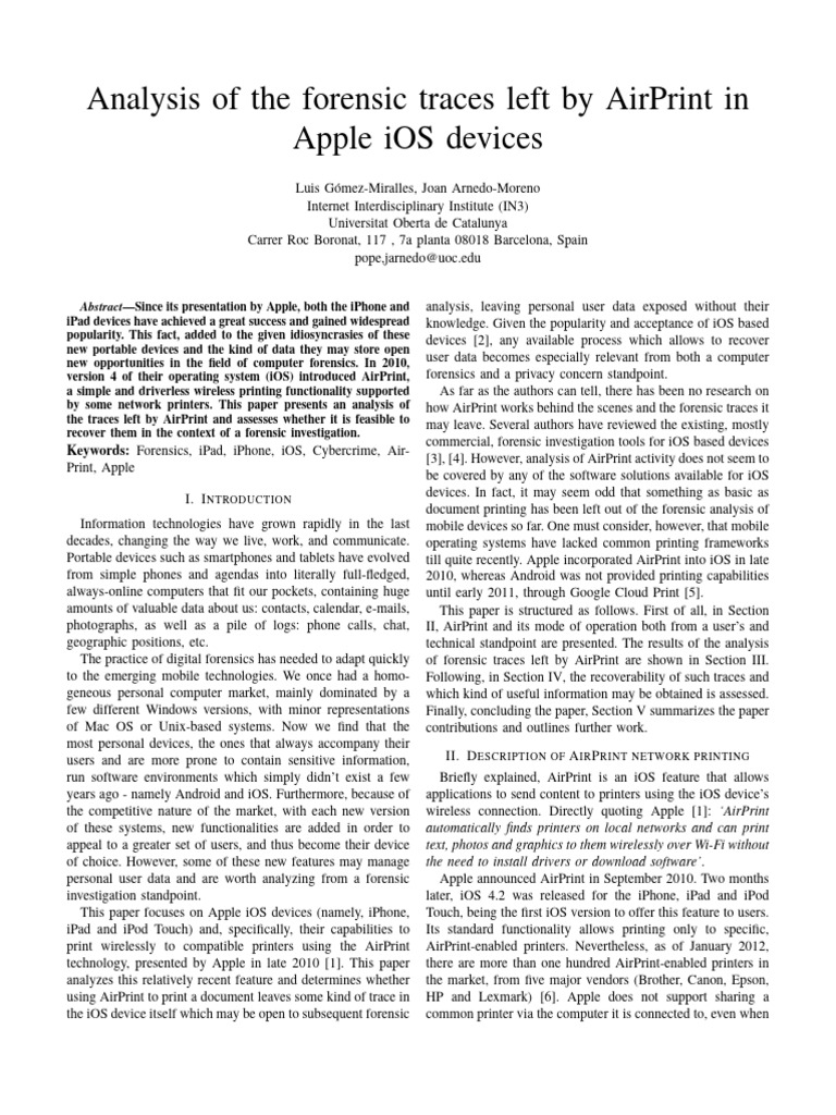 airprint | PDF | Ios | Computer File