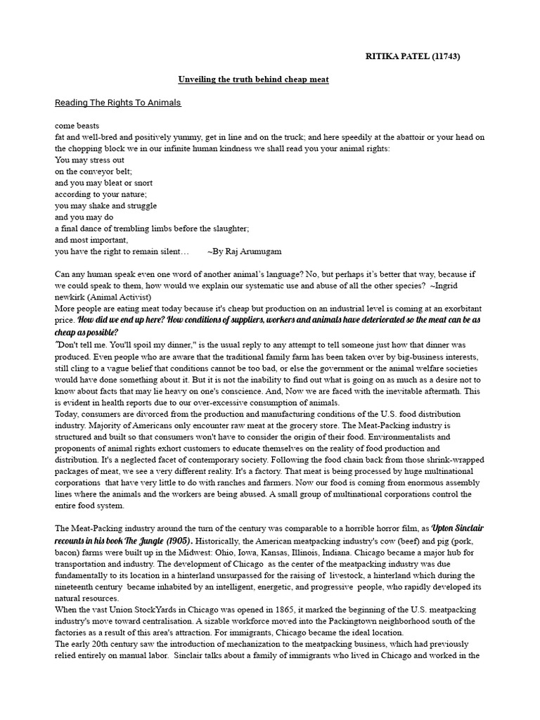 Meat Packing Industry | PDF | Meat | Agriculture