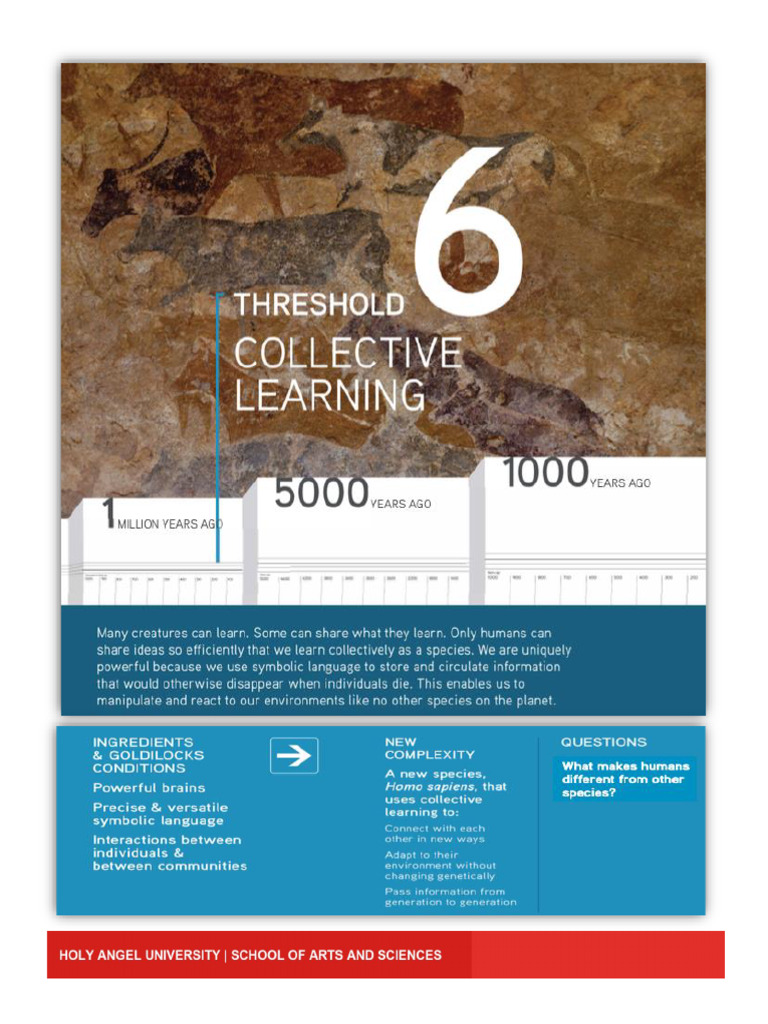 Lesson 12 Threshold 6 Collective Learning | PDF | Human | Human Evolution