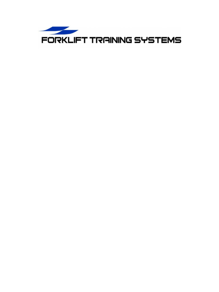 Safety Training Courses From Forklift Training Systems Web | PDF ...