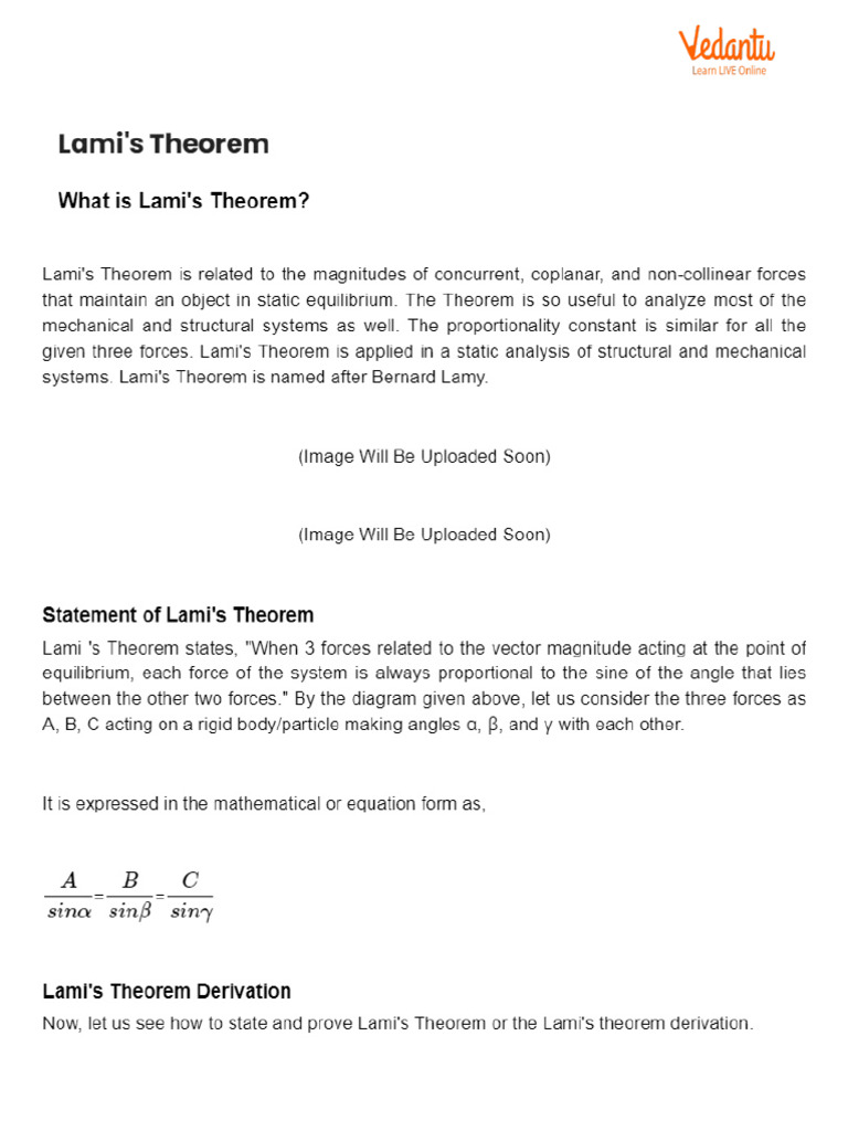 Lami's Theorem 7283737 | PDF