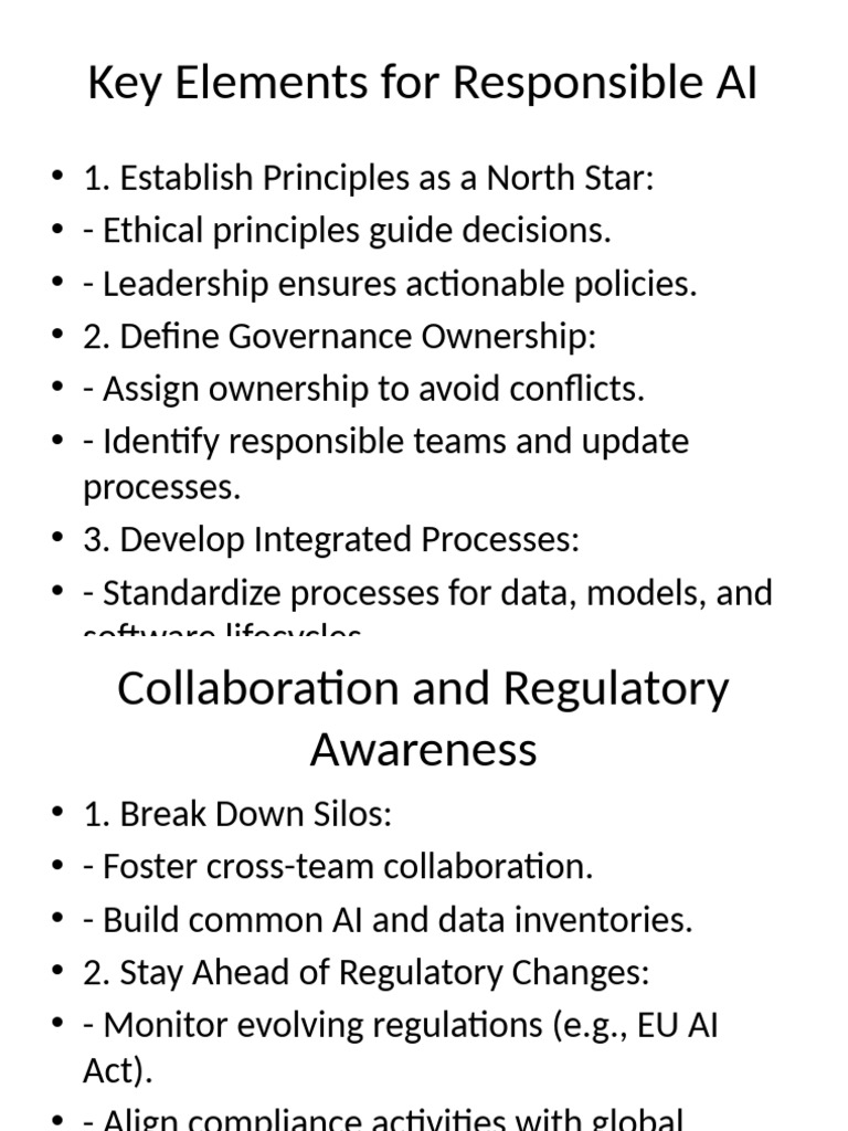 Responsible AI: Key Principles & Governance | PDF