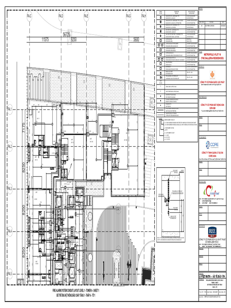 Pa.C Pa.D Pa.E Pa.G Pa.H: Fire Alarm System Conduit Layout Level 1 ...