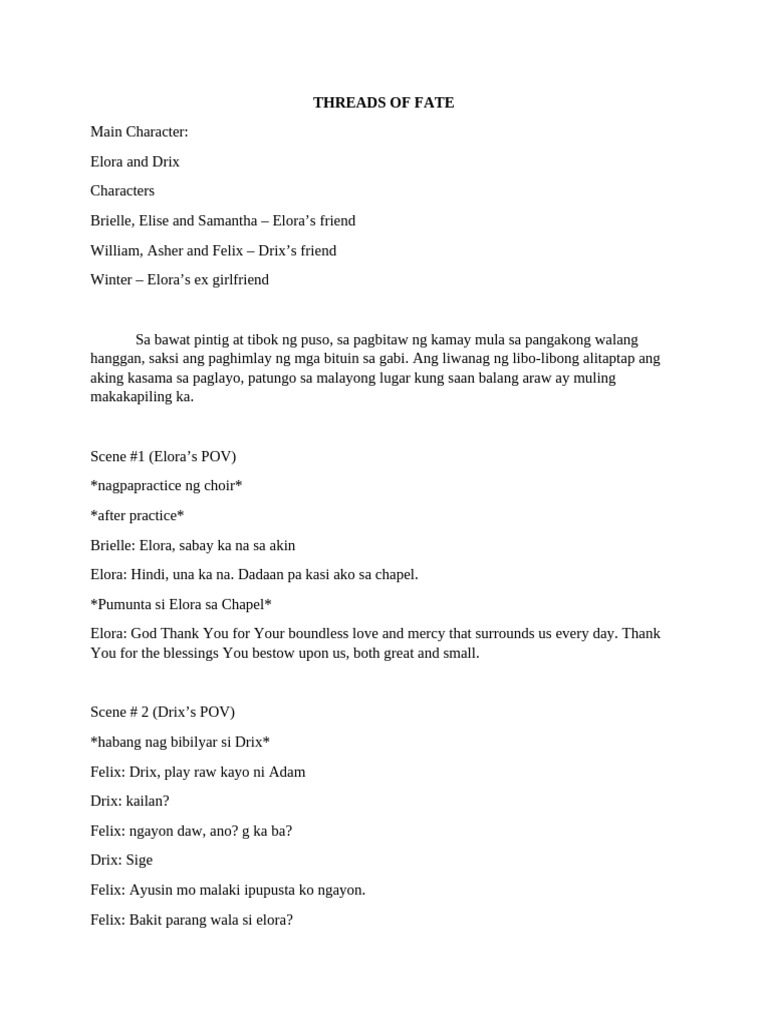 Mil Script Threads of Fate | PDF