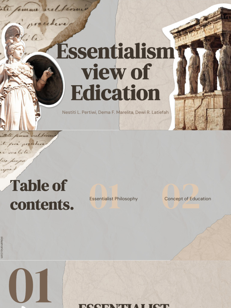Essentialism View On Education | PDF | Essentialism | Curriculum