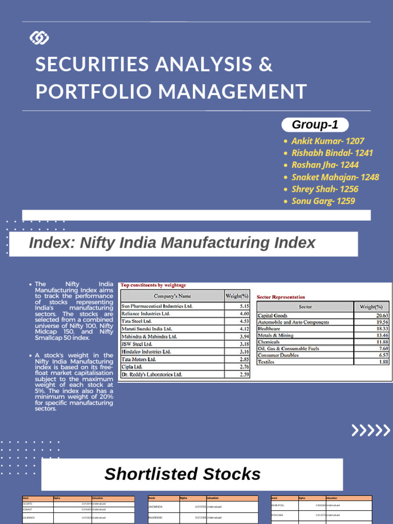 SAPM.pptx | PDF | Mathematical Economics | Financial Services