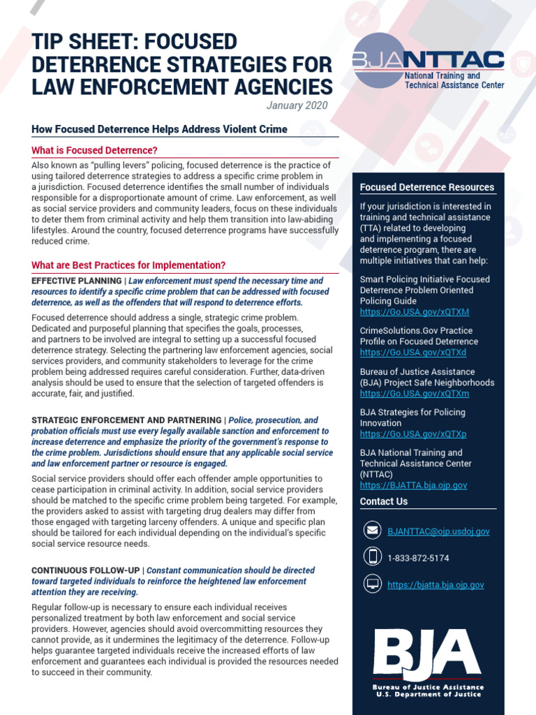 Focused Deterrence Fact - Sheet January 2020-1 | PDF | Crimes | Crime ...
