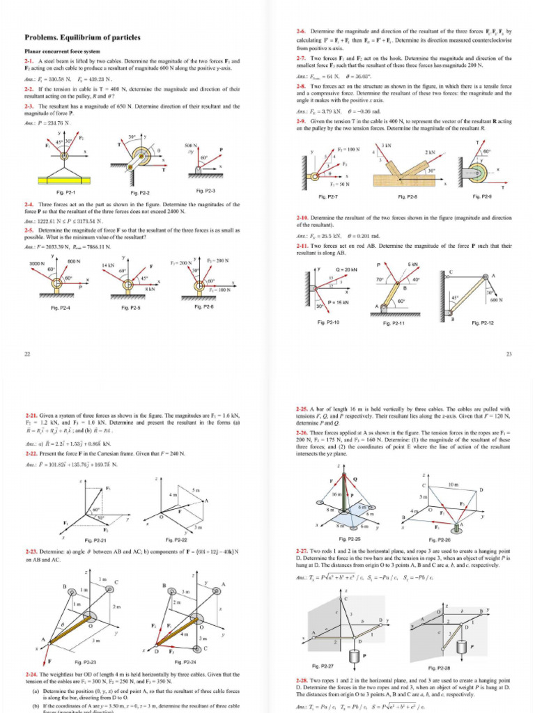 Statics Problems Pdf