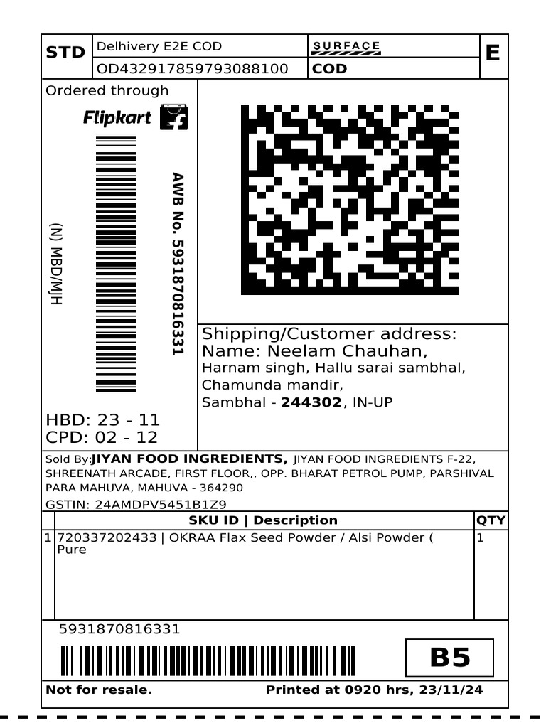 Flipkart-Labels-23-Nov-2024-09-20 (1) | PDF | Taxes | Government Finances