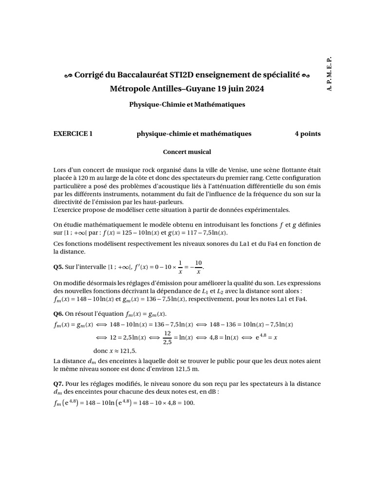 Corrige STI2D Metropole 19 Juin 2024 FH | PDF