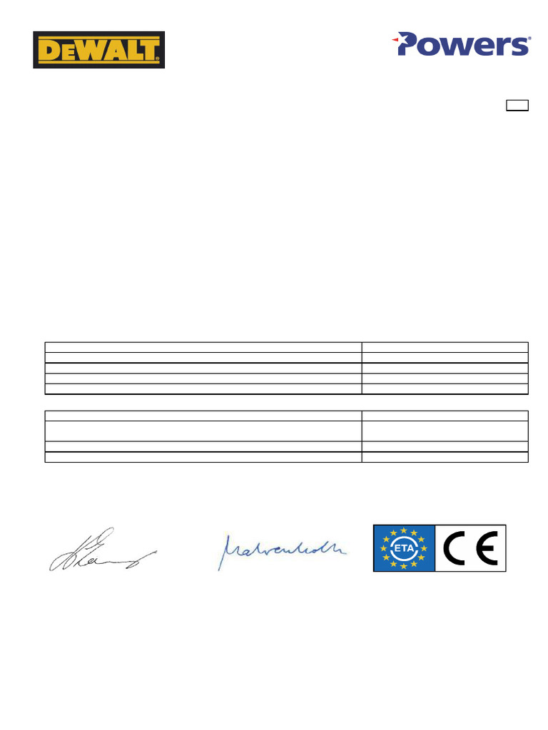 DW - Mechanical Anchors PTB PRO DOP Option 01 NO | PDF