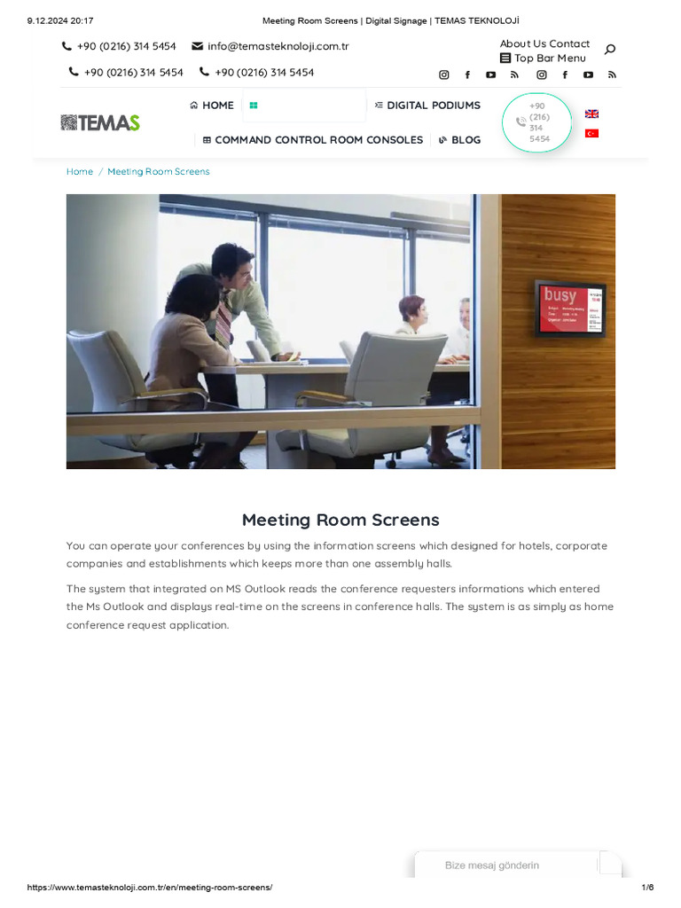 Meeting Room Digital Signage Solutions | PDF | System Software | Mobile ...