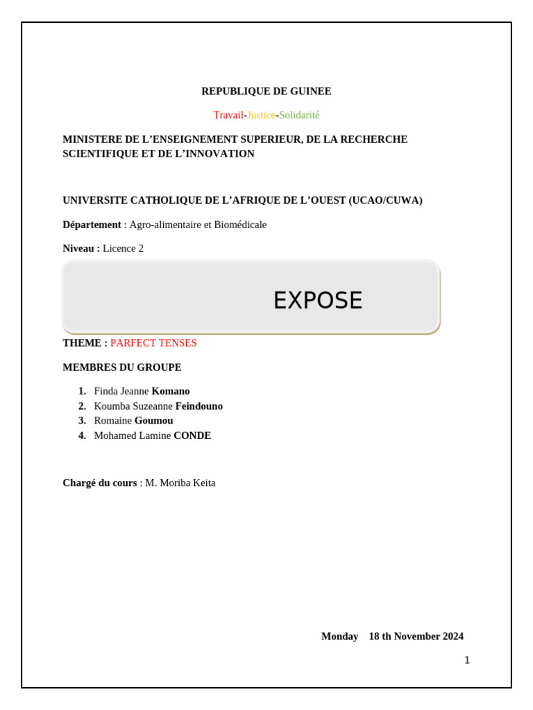 Cours Danglais Version Anglaise | PDF | Perfect (Grammar) | Verb