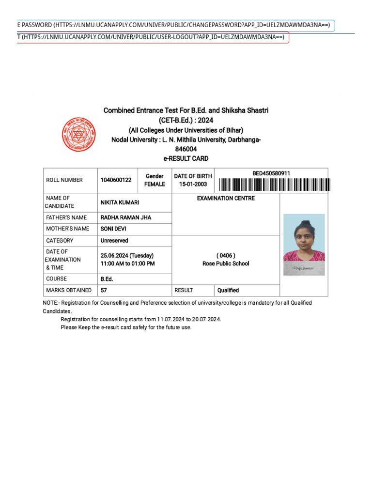 Lalit Narayan Mithila University | PDF