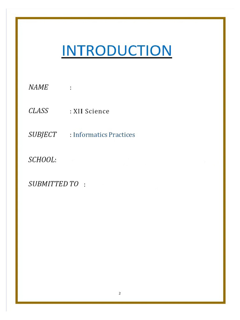 Ip 12th Practical | PDF