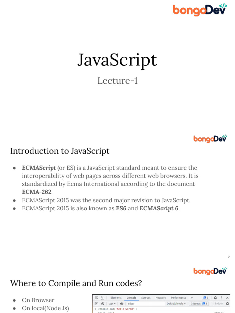JavaScript Session 1 | PDF | Java Script | Software Engineering JavaScript Session 1 | PDF | Java Script | Software Engineering