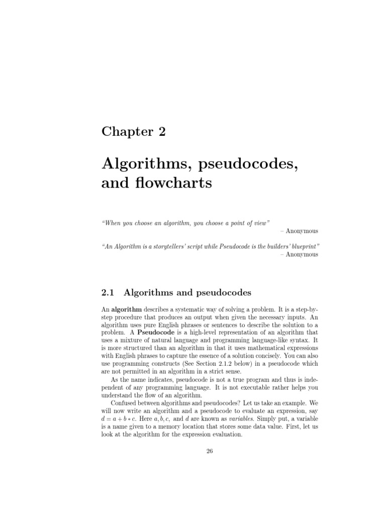 Algorithms Pseudocodes And Flowchart Pdf Algorithms Control Flow 7899