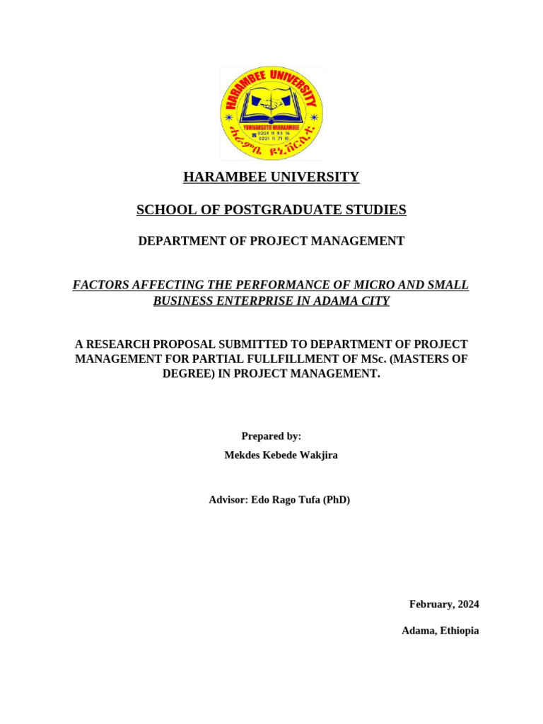 Mekdes Proposal | PDF | Methodology | Sampling (Statistics)