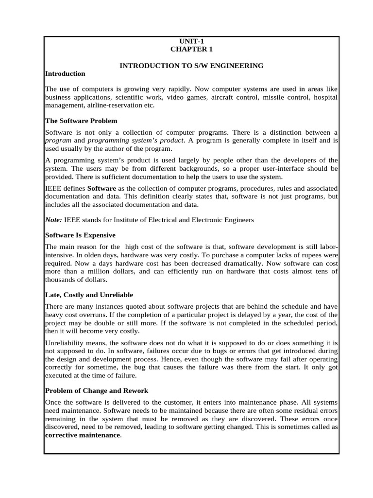 SE_UNIT 1 | PDF | Software Prototyping | Verification And Validation