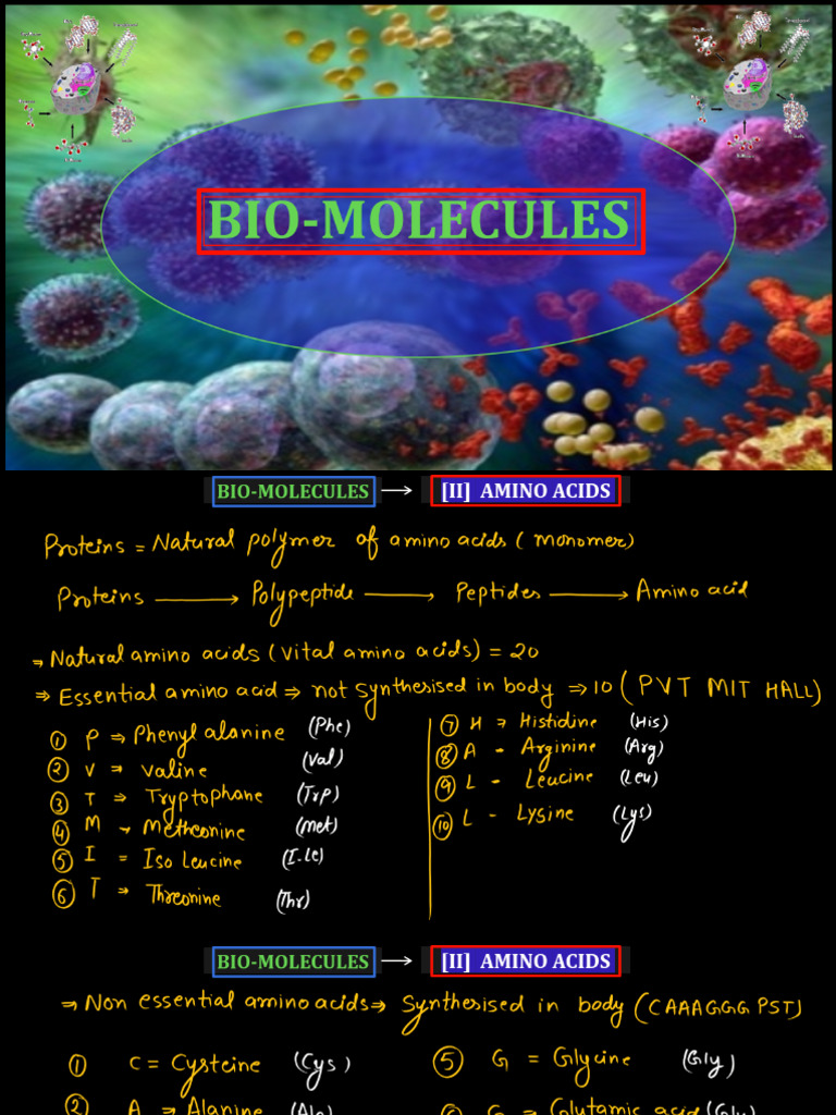 Lec-36 C3-BIOMOLECULES 2 | PDF