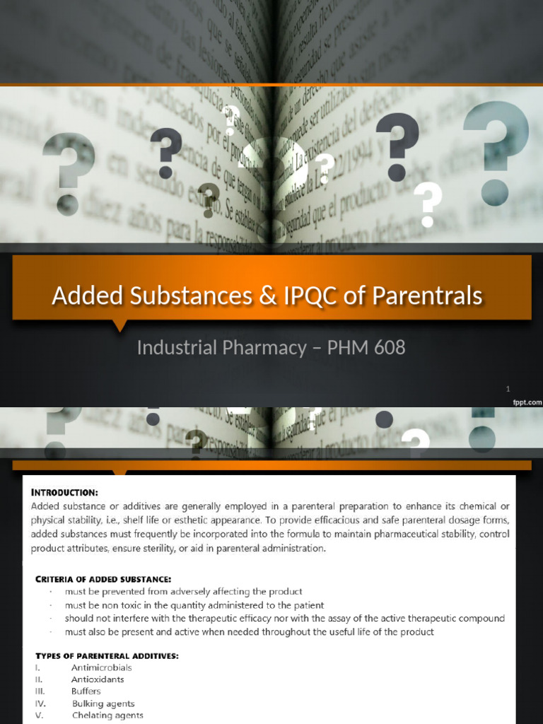 IPQC and QC Testing for Parenterals | PDF | Titration | Chemistry
