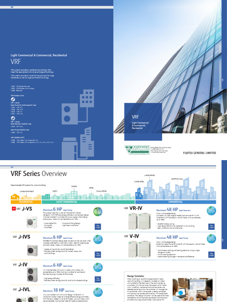 Fujitsu VRF | PDF | Air Conditioning | Heat Pump