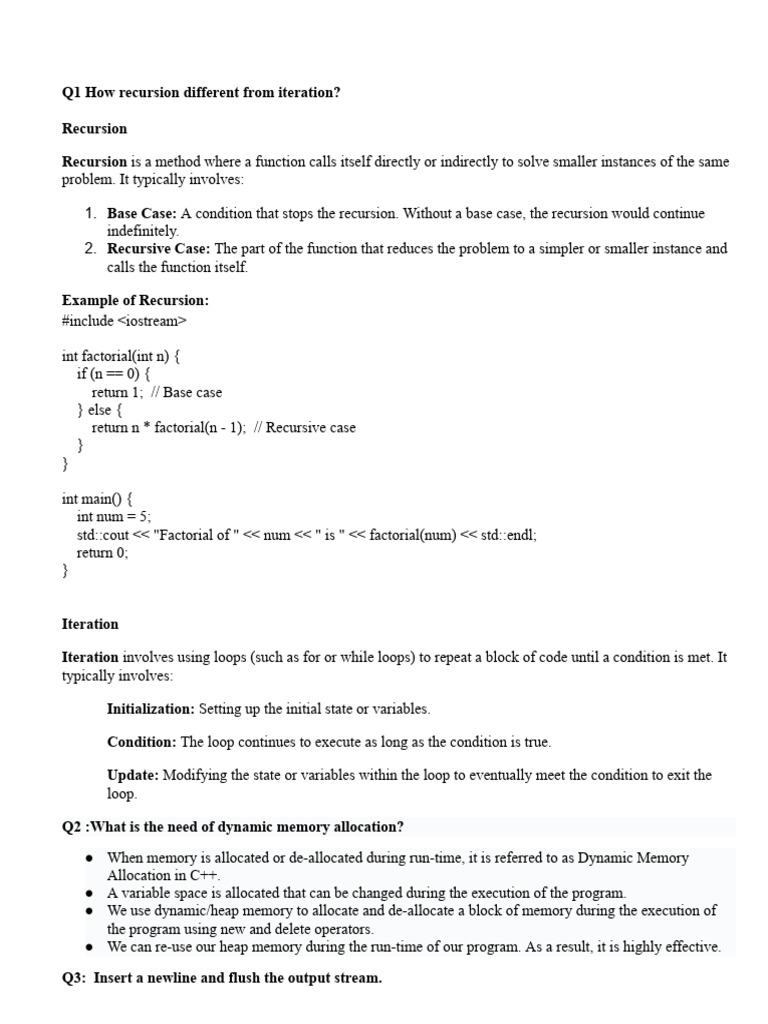 OOPS UNIT 1 important questions | PDF | Pointer (Computer Programming ... OOPS UNIT 1 important questions | PDF | Pointer (Computer Programming ...