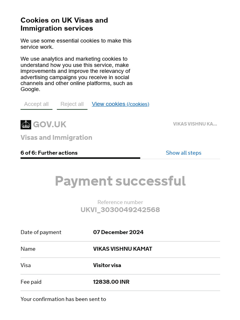 Embassy Fees RCPT | PDF