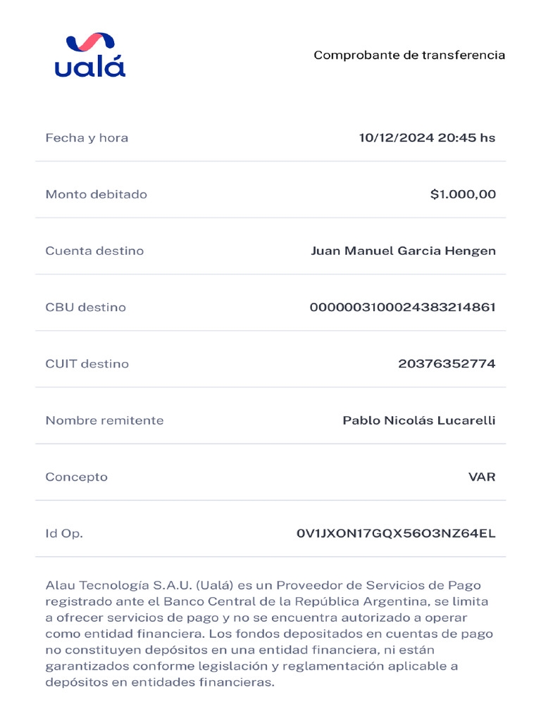 Comprobante de Transferencia-1 | PDF