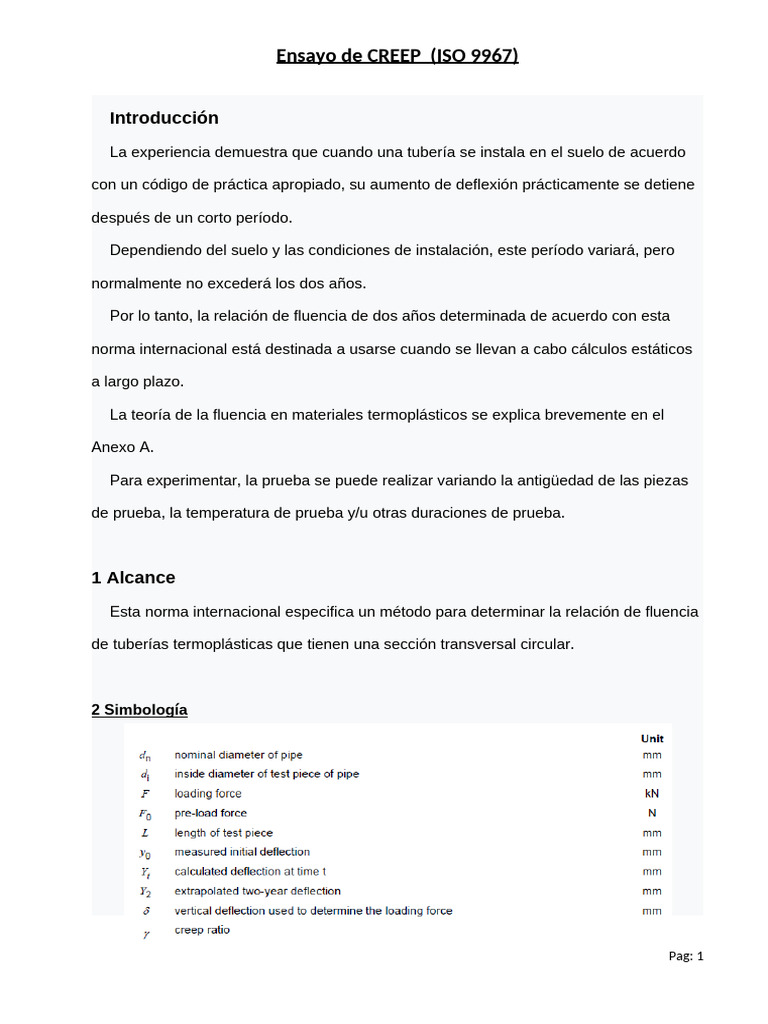 NORMA ISO 9967-2016 - Ensayo Relacion de CREEP - Español | PDF ...