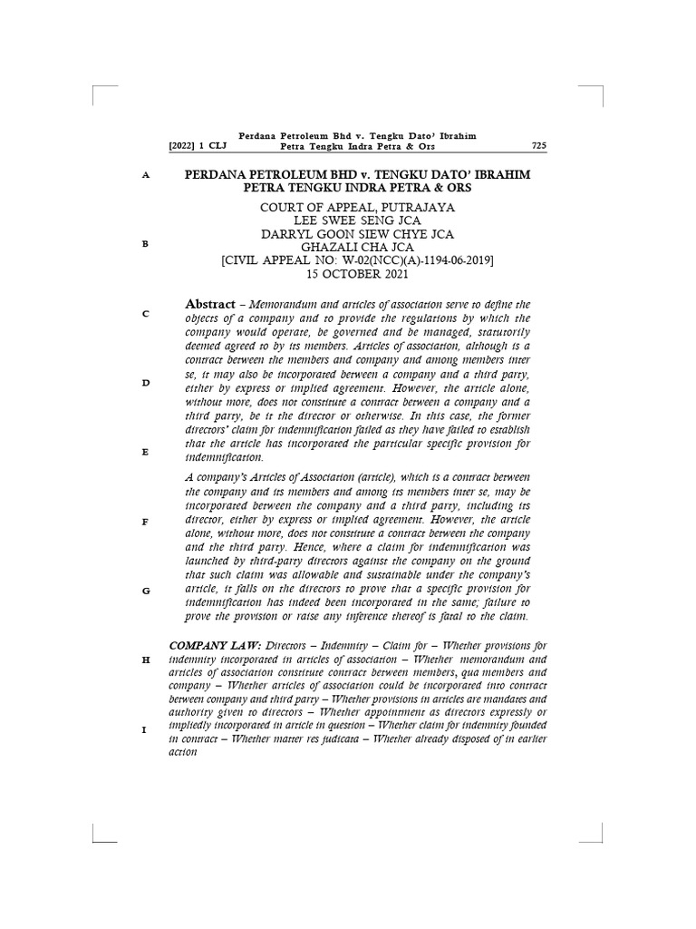 CVA CASE | PDF | Lawsuit | Indemnity