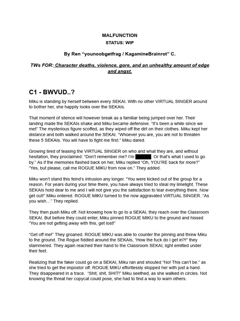 Pjsk Malfunction | PDF