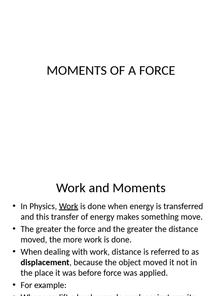 Understanding Moments of Force in Physics | PDF | Torque | Force
