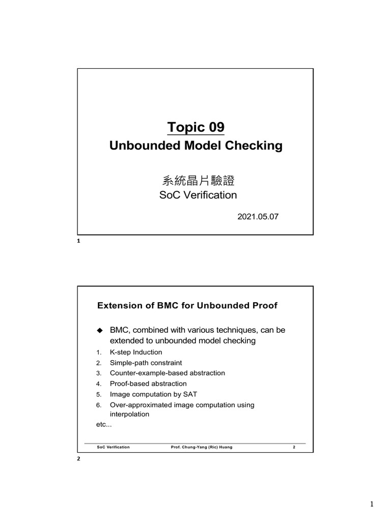 Unbounded Model Checking | PDF | Formal Verification | Mathematical Logic