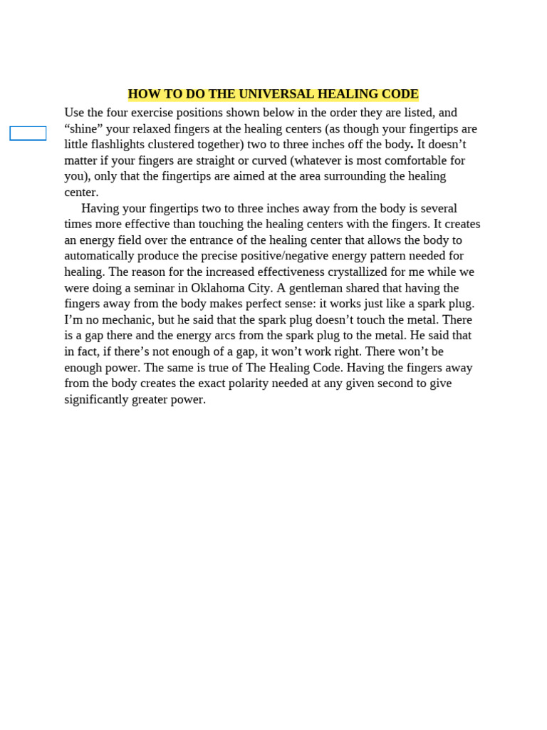 Method for Healing Codes | PDF | Prayer