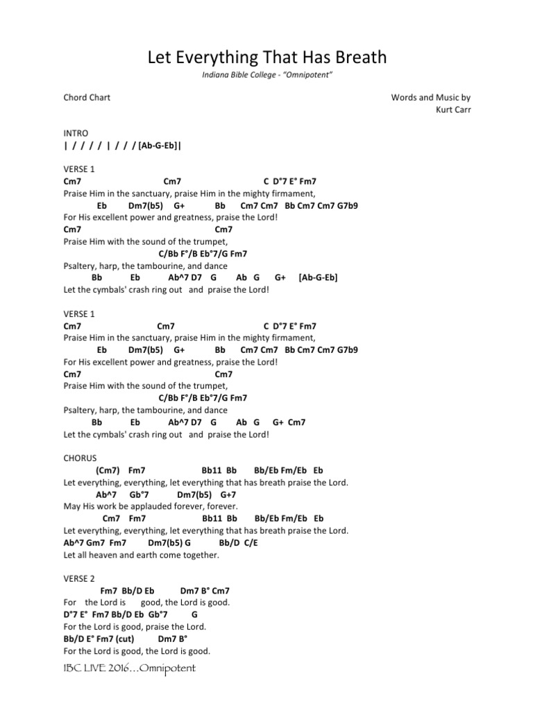 Let Everything That Has Breath Chords | PDF
