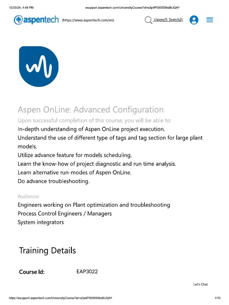 Aspen OnLine Advanced Configuration | PDF