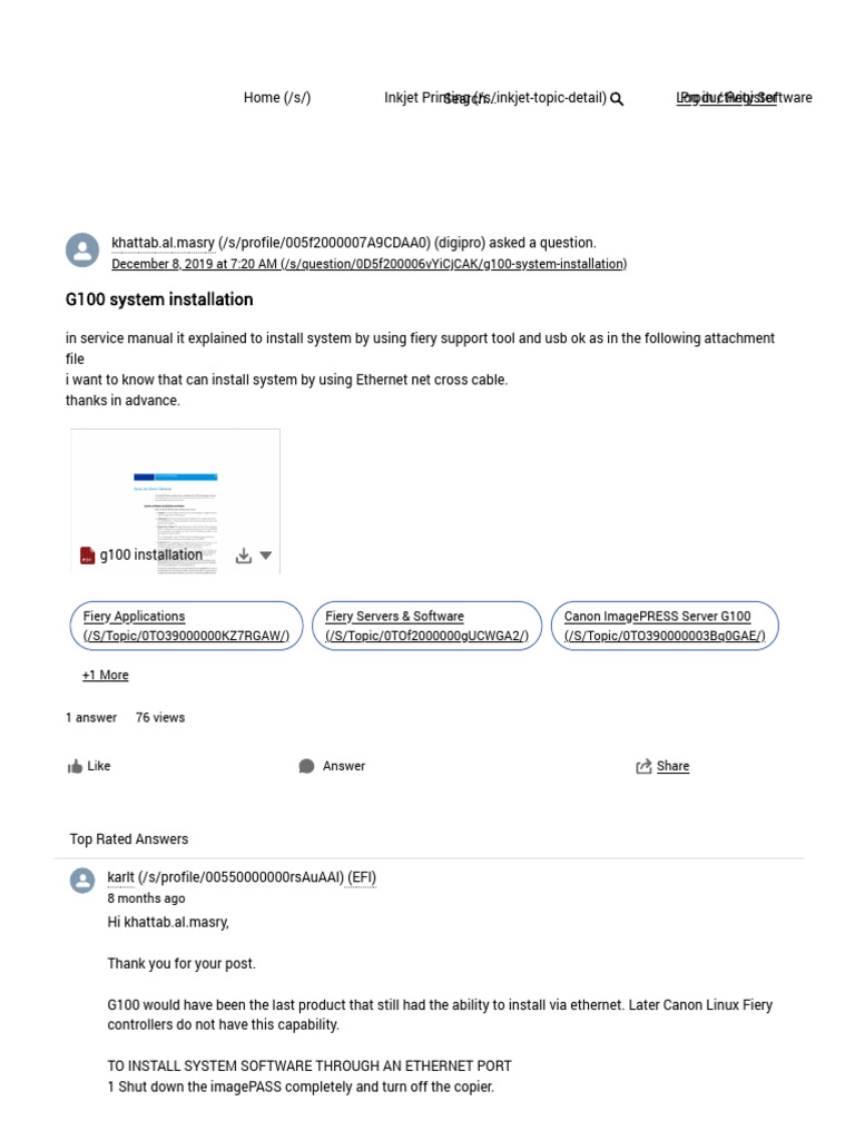 G100 system installation | PDF | Installation (Computer Programs) | Computer Architecture