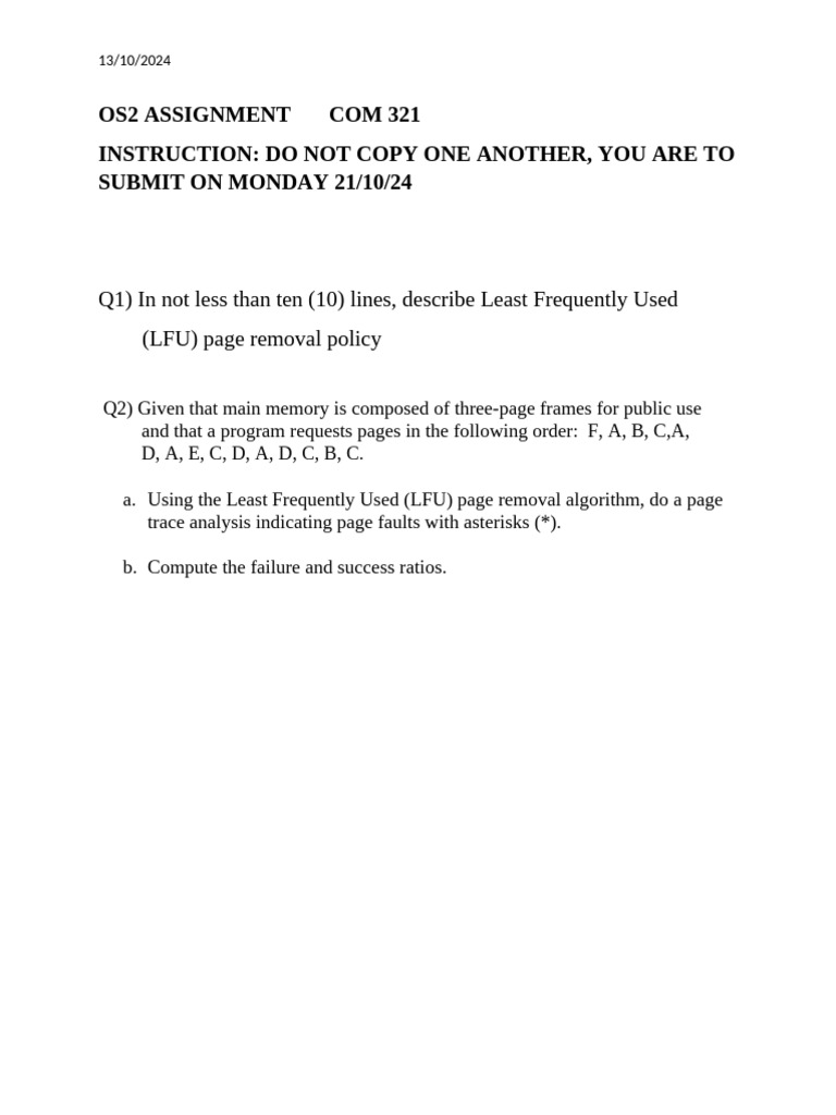 Os2 Final Assignment - 065727 | PDF