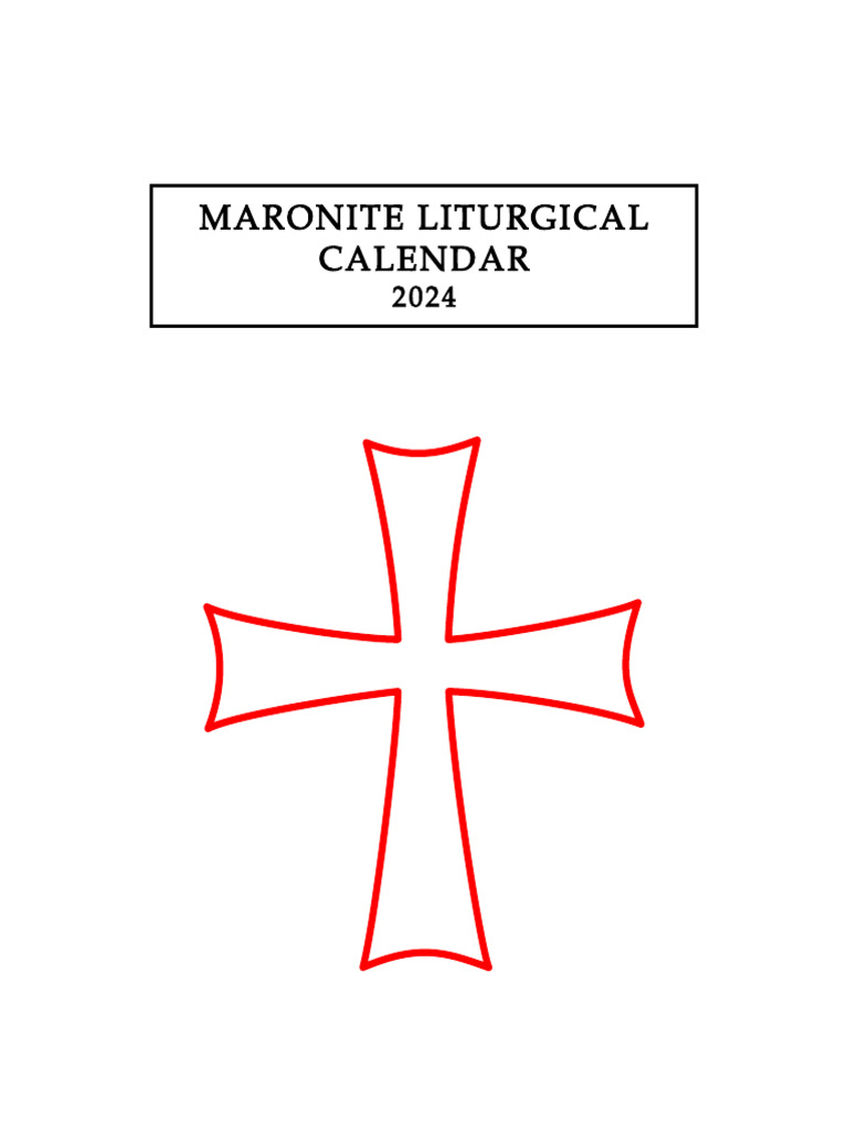Eparchial Desk Calendar 2024 | PDF | Liturgical Year