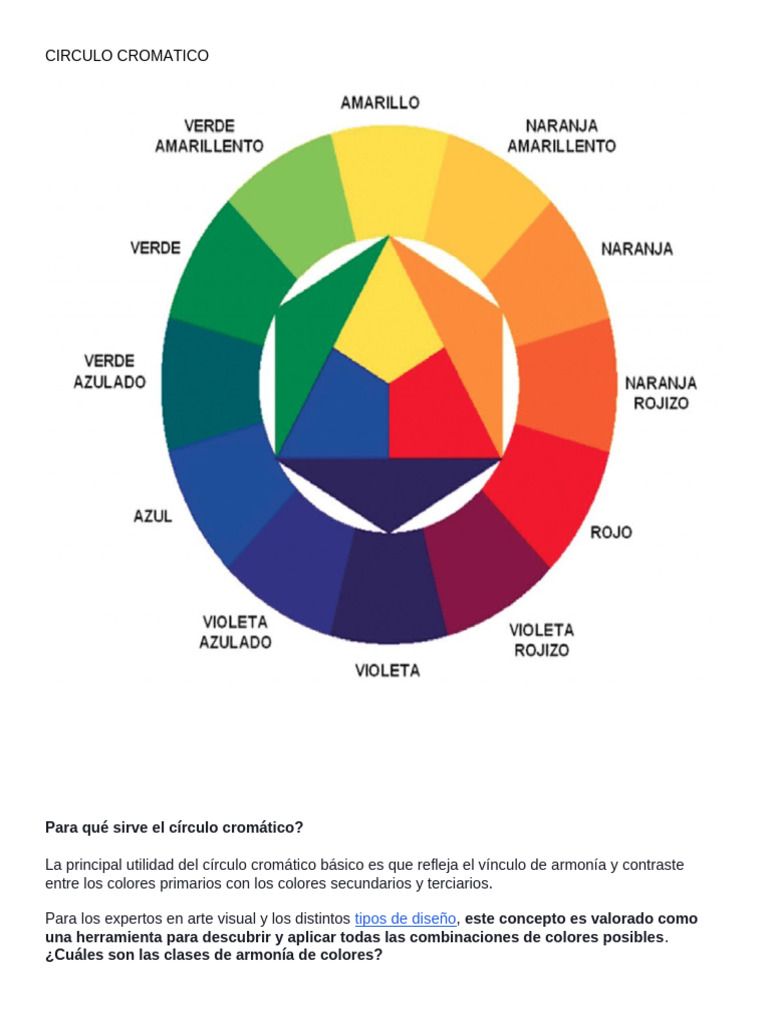 Circulo Cromatico | PDF | Color | Amarillo