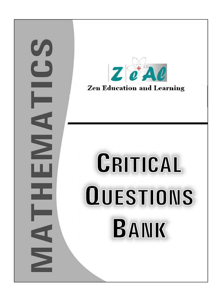 Critical Questions MATHS 1-53 | PDF | Circle | Function (Mathematics)