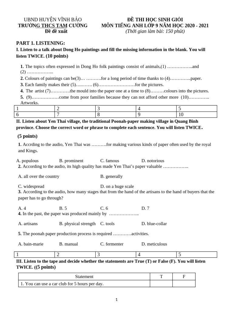 HSG Anh 9 Nop Phong (20 - 21) | PDF | Museum | Linguistics