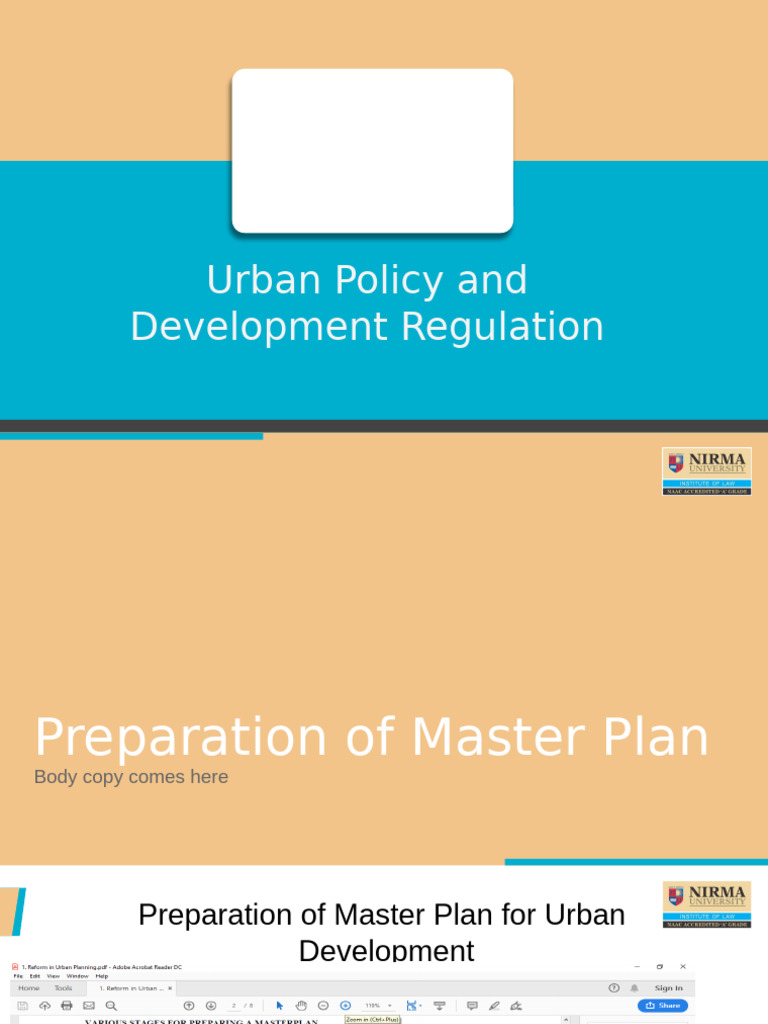 Urban Policy and Master Plan | PDF