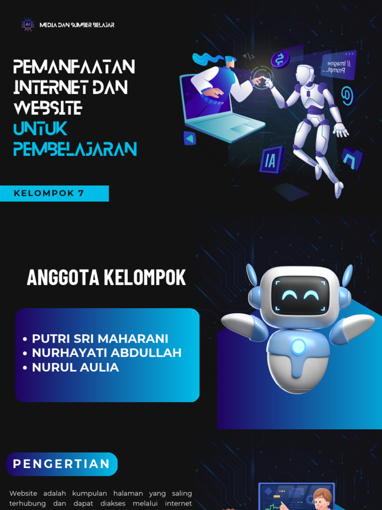 PEMANFAATAN WEBSITE DAN INTERNET UNTUK PEMBELAJARAN (KELOMPOK 7 ...
